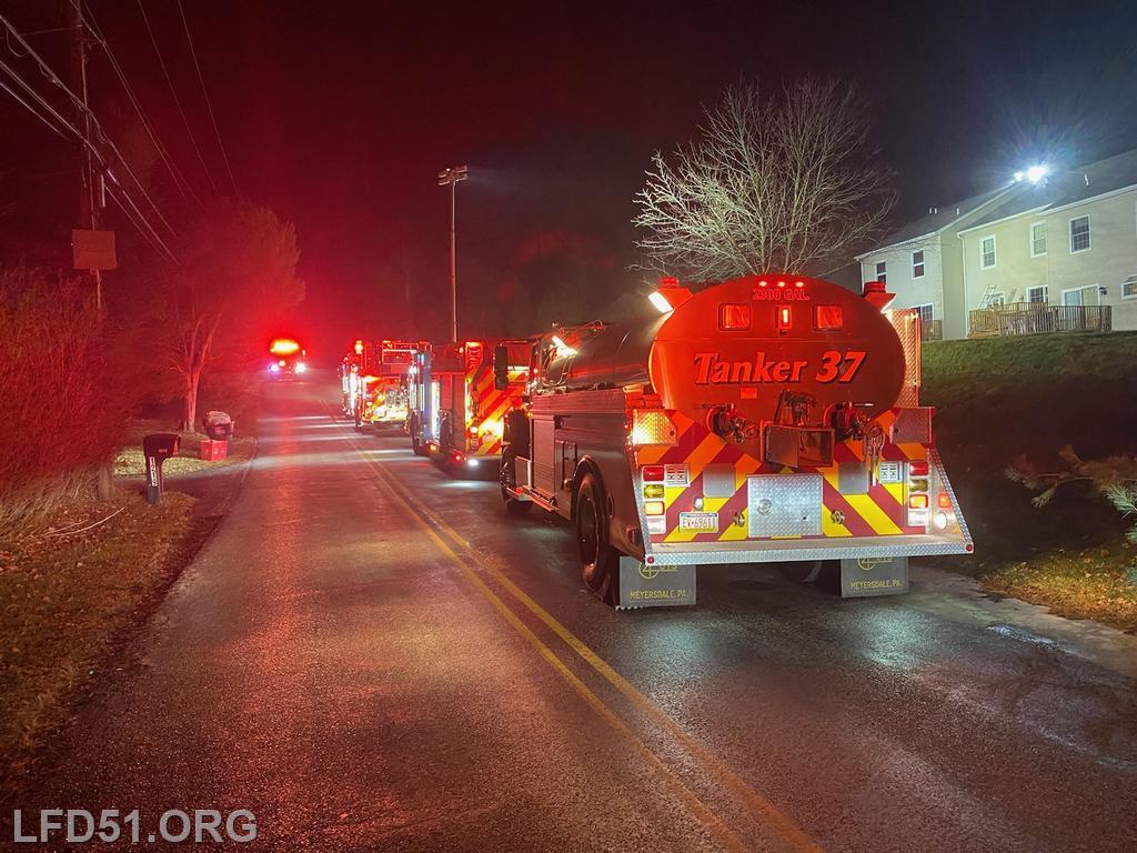 Tanker 51 assists Upper Frederick - Limerick Fire Department